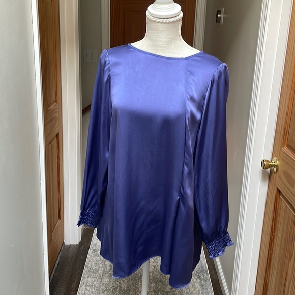 Lafayette 148 New York | Tops | Lafayette 48 Silk Blouse With Ruched ...